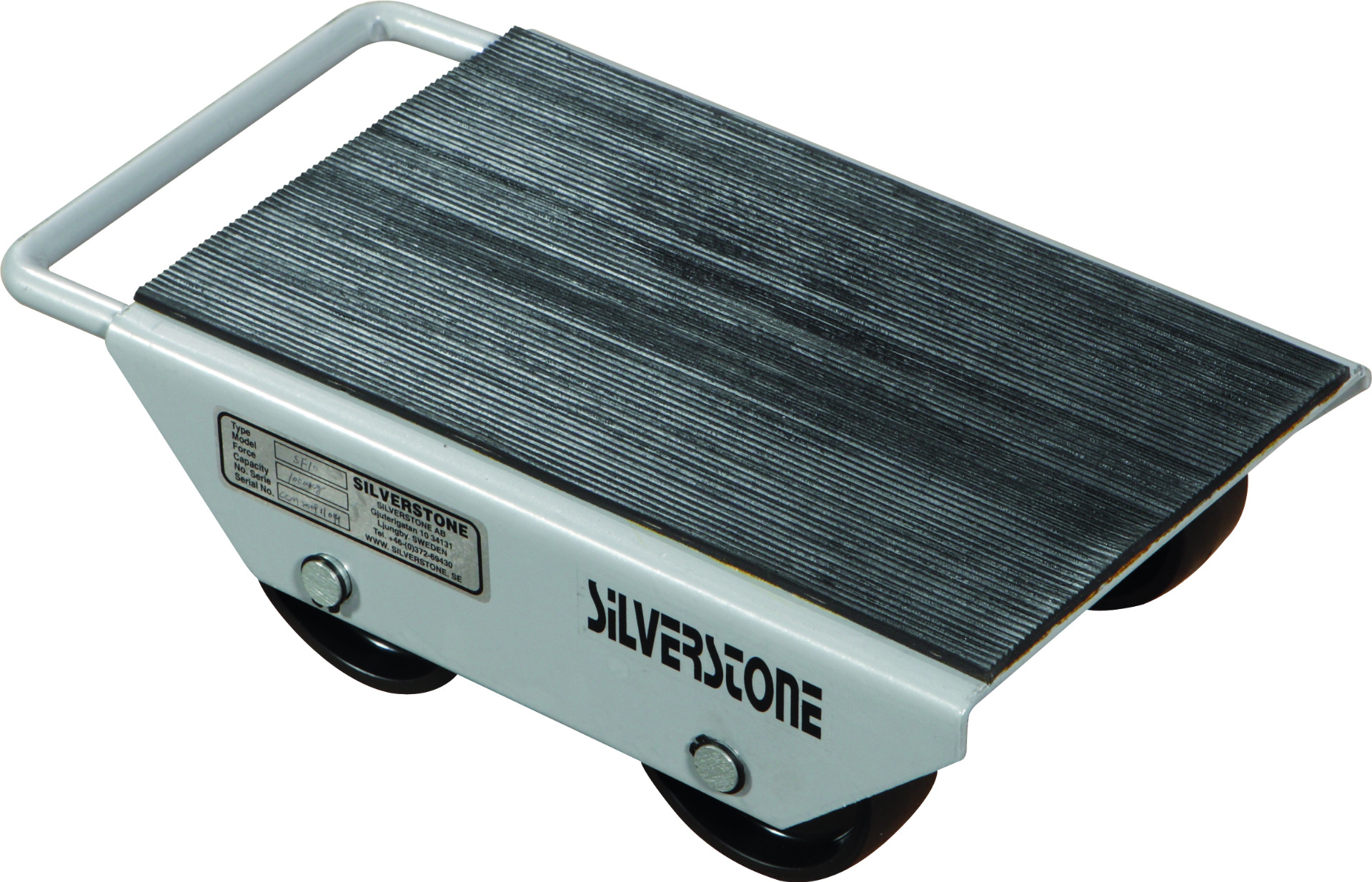 SF10 - Skridsko, 4 fasta hjul, 1 ton :: Silverstone Materialhantering